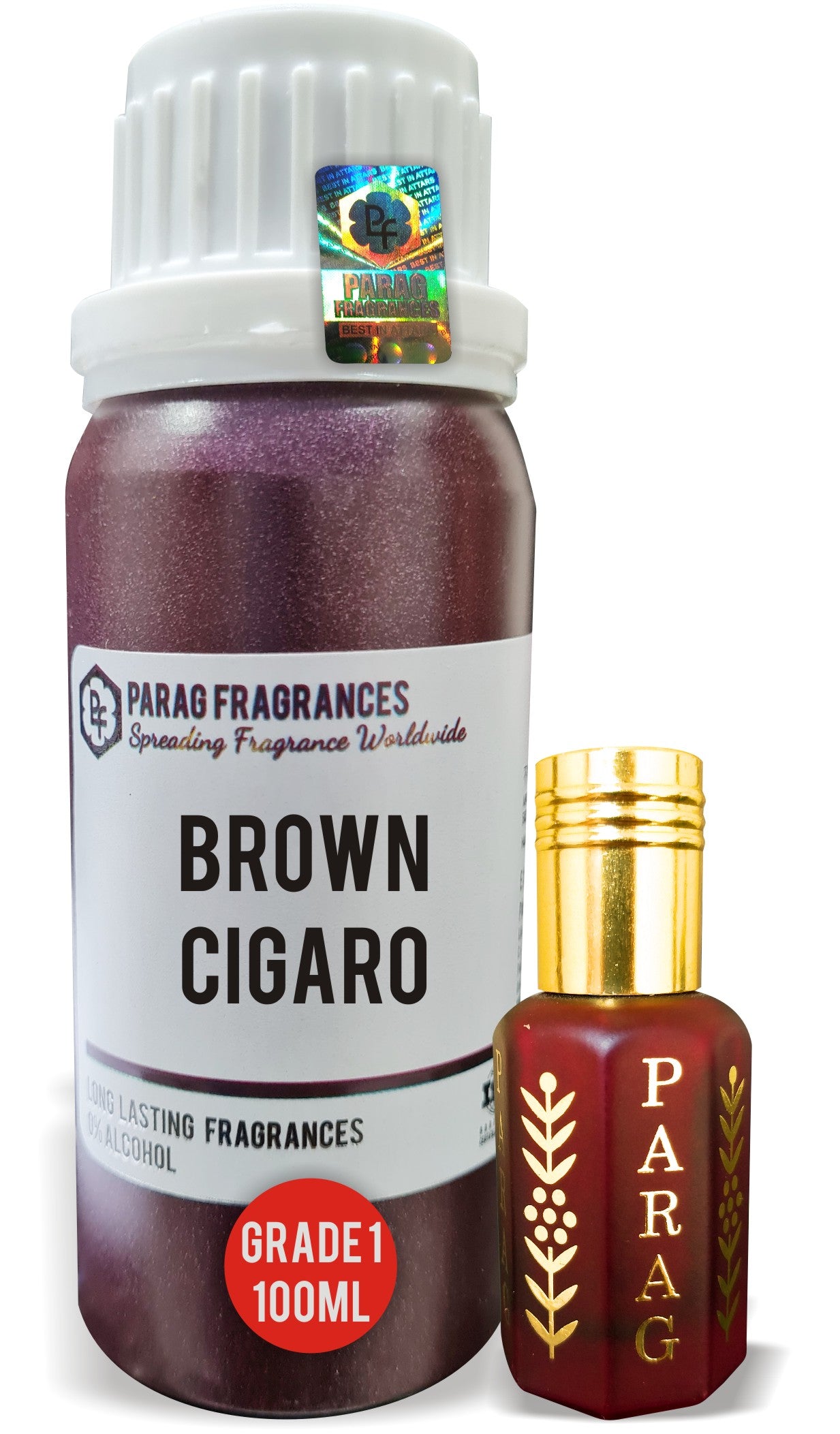 Brown Cigaro Attar 100ml | Deep & Smoky Fragrance – Parag Fragrances ...