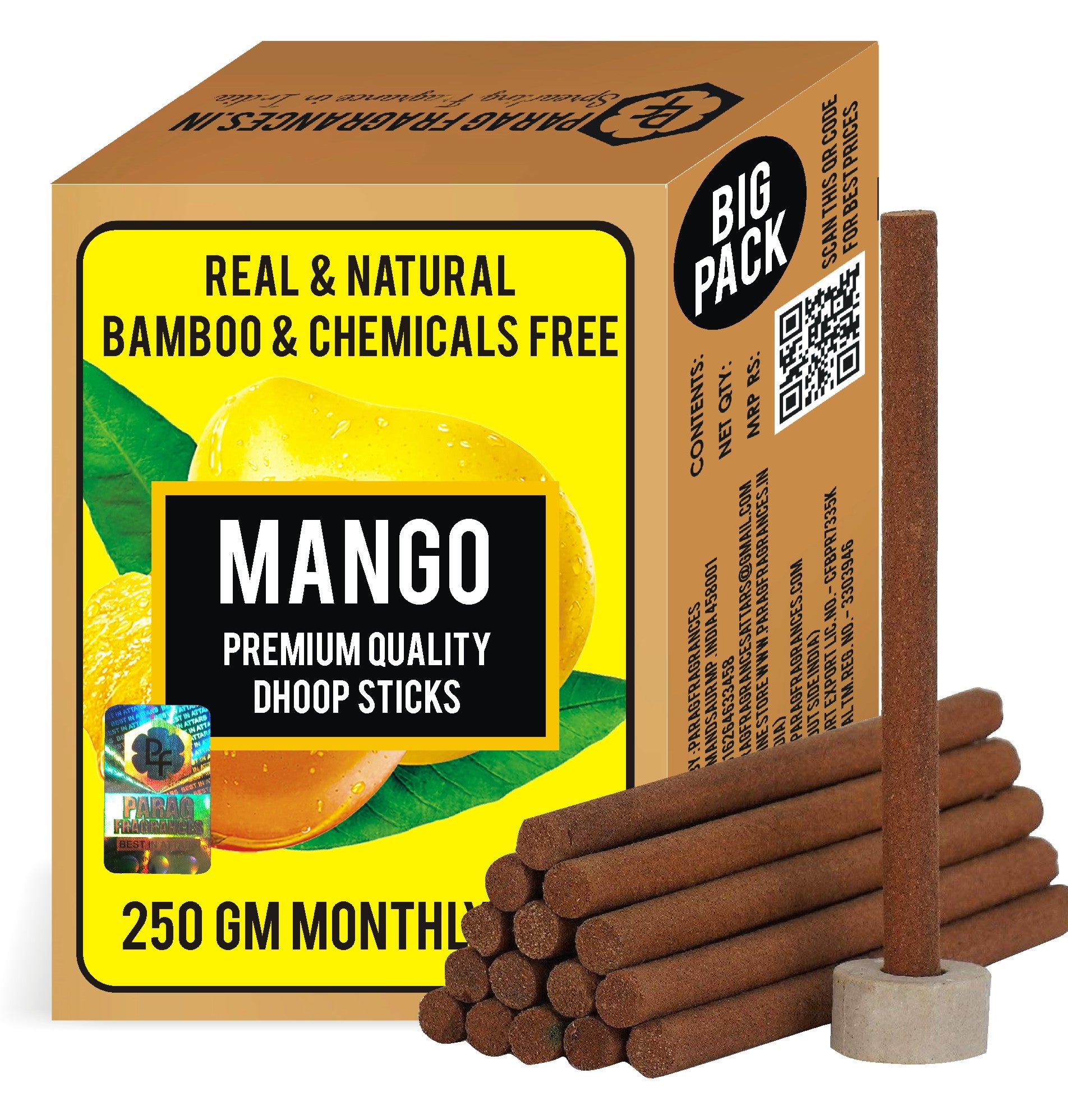 Mango Dhoop Sticks 250gm – Chemical-Free & Fruity Aroma – Parag ...